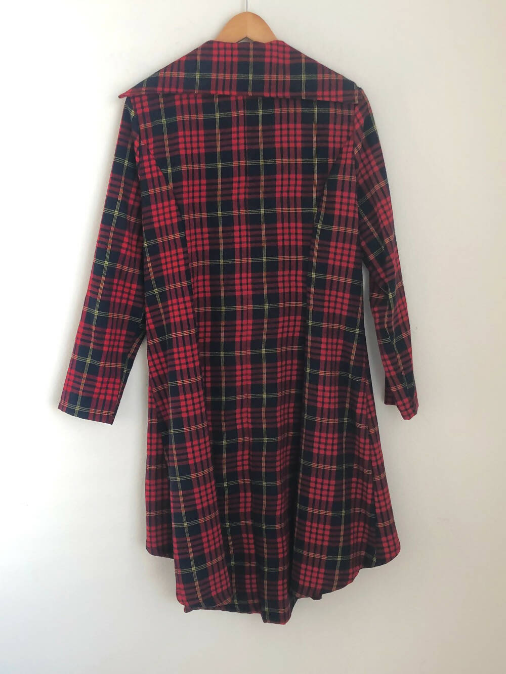 Red checker print coat – slayboo