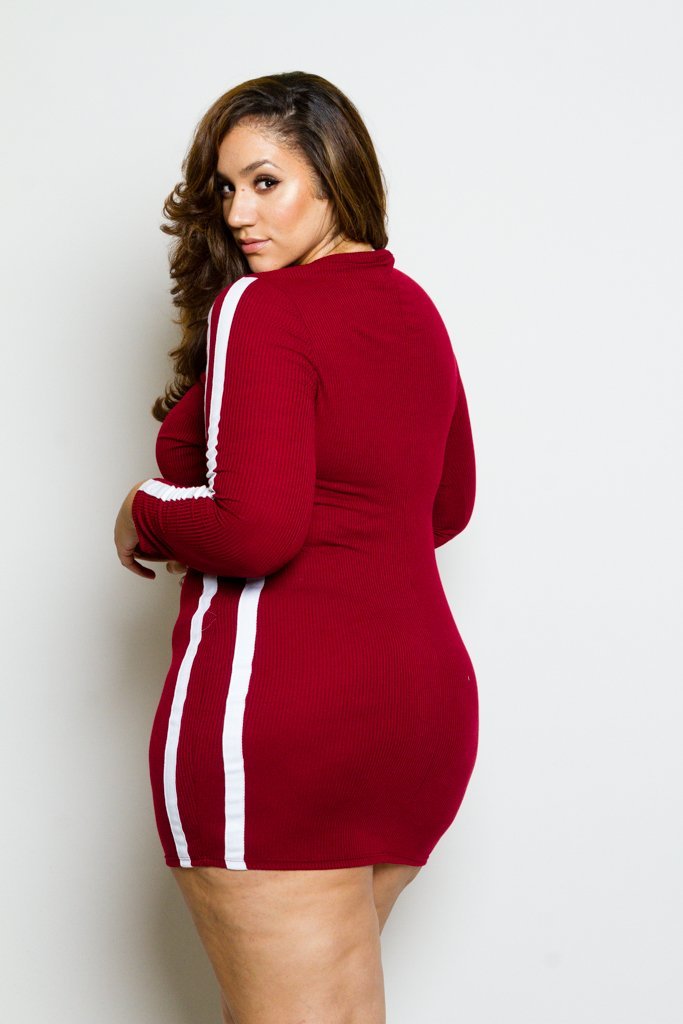 Plus Size Fun Sportyy Sexy Bodycon Mini Dress – slayboo